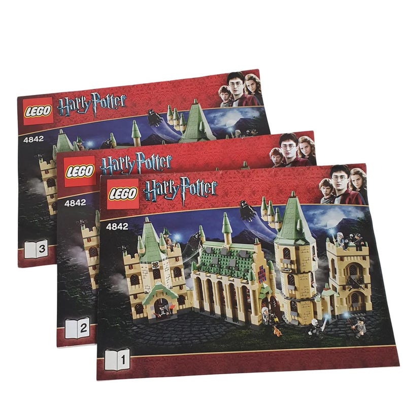 Lego Harry Potter Hogwarts Castle Building Instructions (#4842) - Etsy ...
