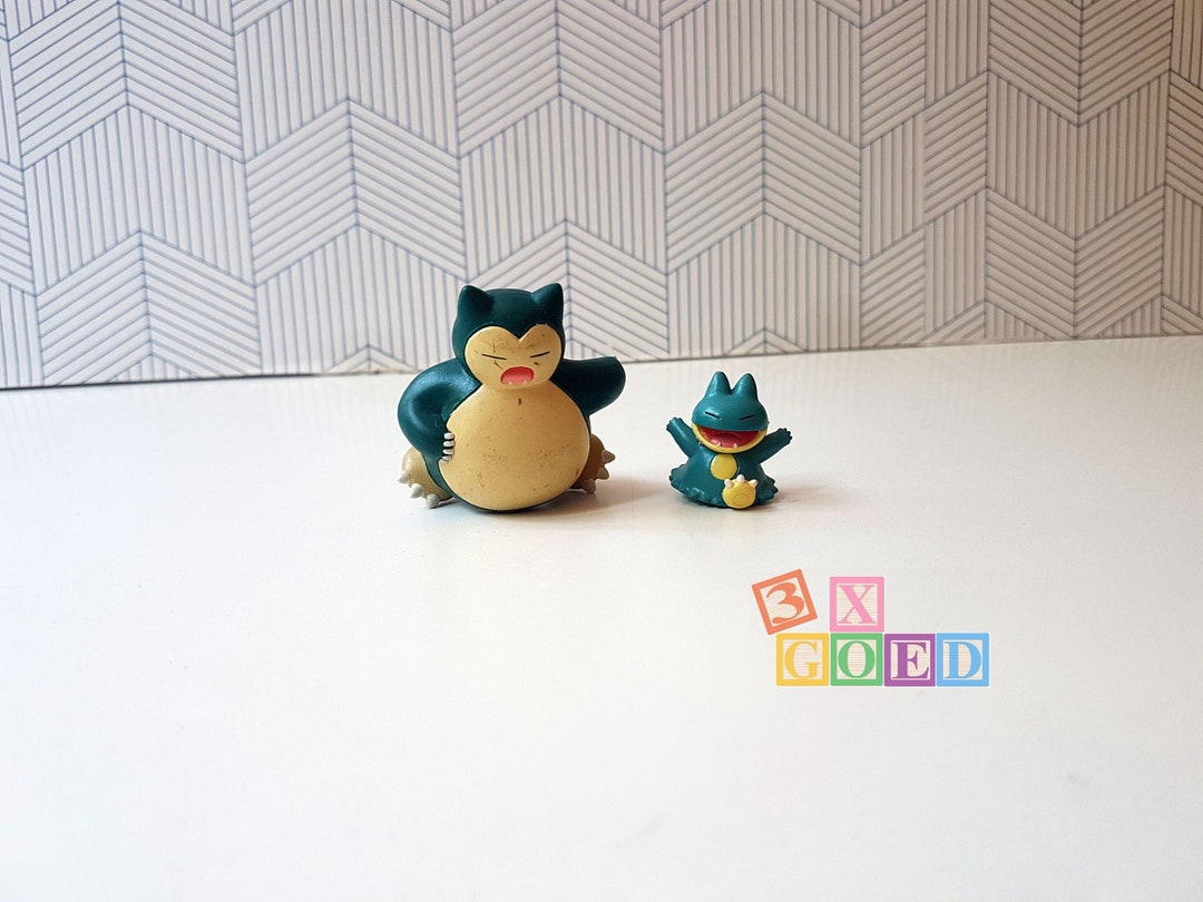 Vintage Pokemon Zukan Snorlax and Munchlax Figures - Etsy