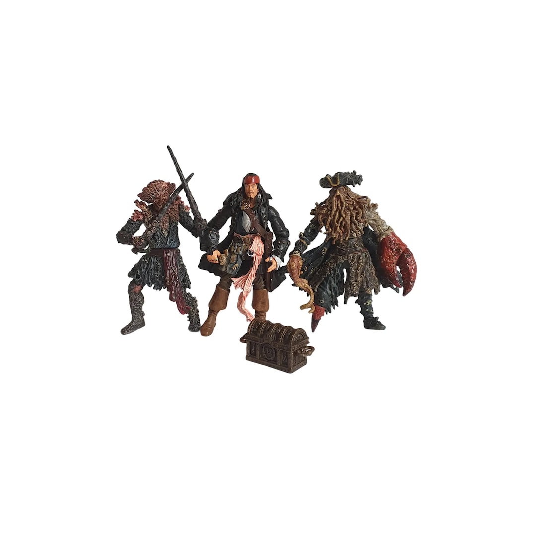 Vintage Zizzle Pirates of the Caribbean Dead Man's Chest Action Figures ...