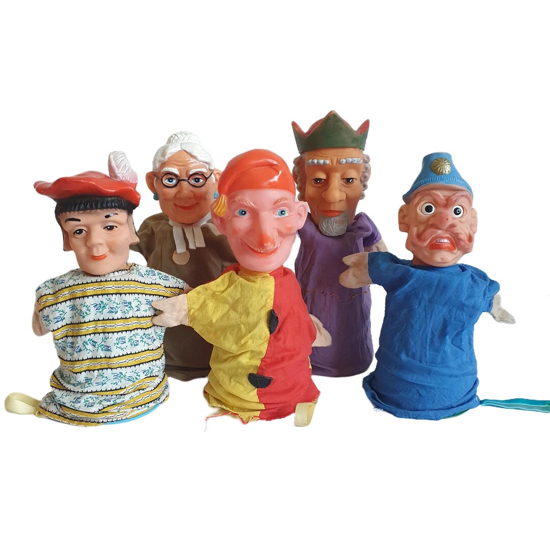 Vintage Western Germany Rubber Head Hand Puppet Set (lot of 5) - Etsy