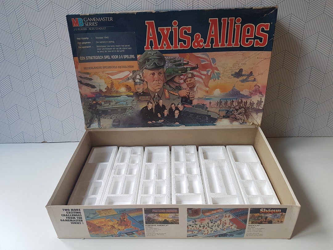 Vintage Milton Bradley Axis & Allies Game Replacement Box and Styrofoam ...