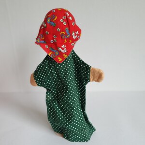 Vintage Jodeca AG Hand Painted Grandmother Composition Head Hand Puppet ...