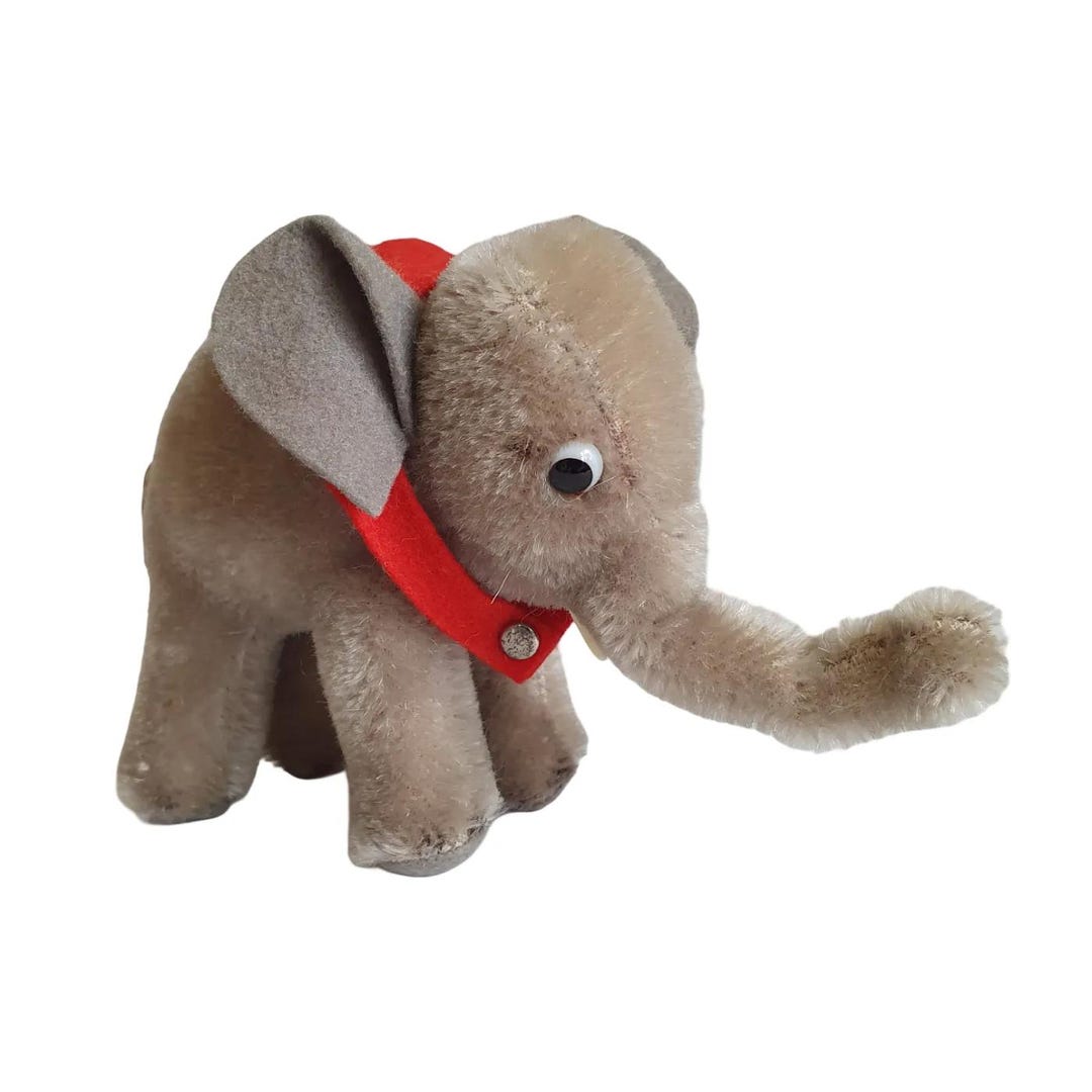 Vintage Steiff Mohair Circus Elephant – German Plush Animal – Steiff ...