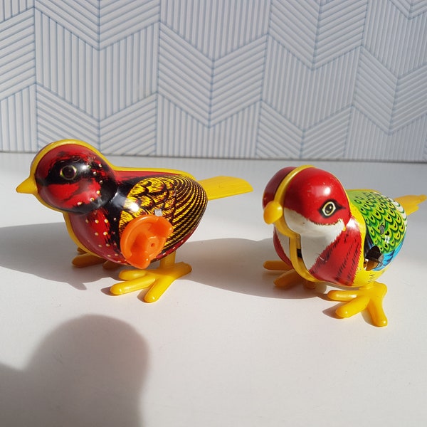 Wind up Tin Bird - Etsy