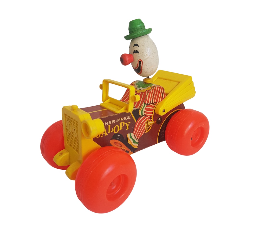 Vintage Fisher Price Jolly Jalopy Pull-along Toy (#724) - Etsy