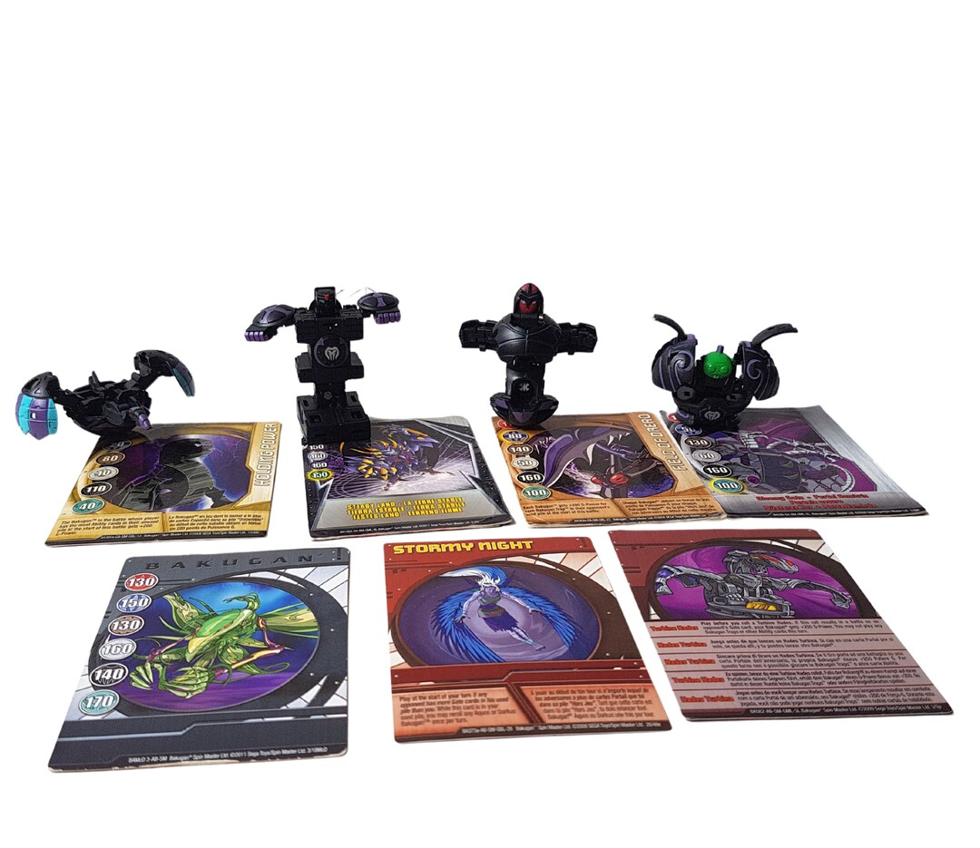 Spinmaster Bakugan Brawler Clayf, Piercian Trap, Wired & Elico Darkus ...