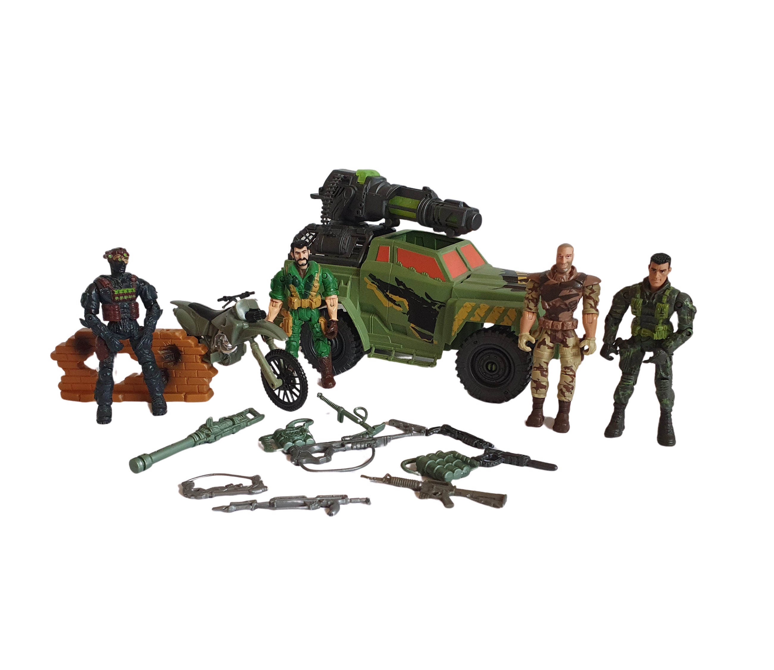 Vintage Lanard the Corps Playset W jeep and Motorbike Etsy UK