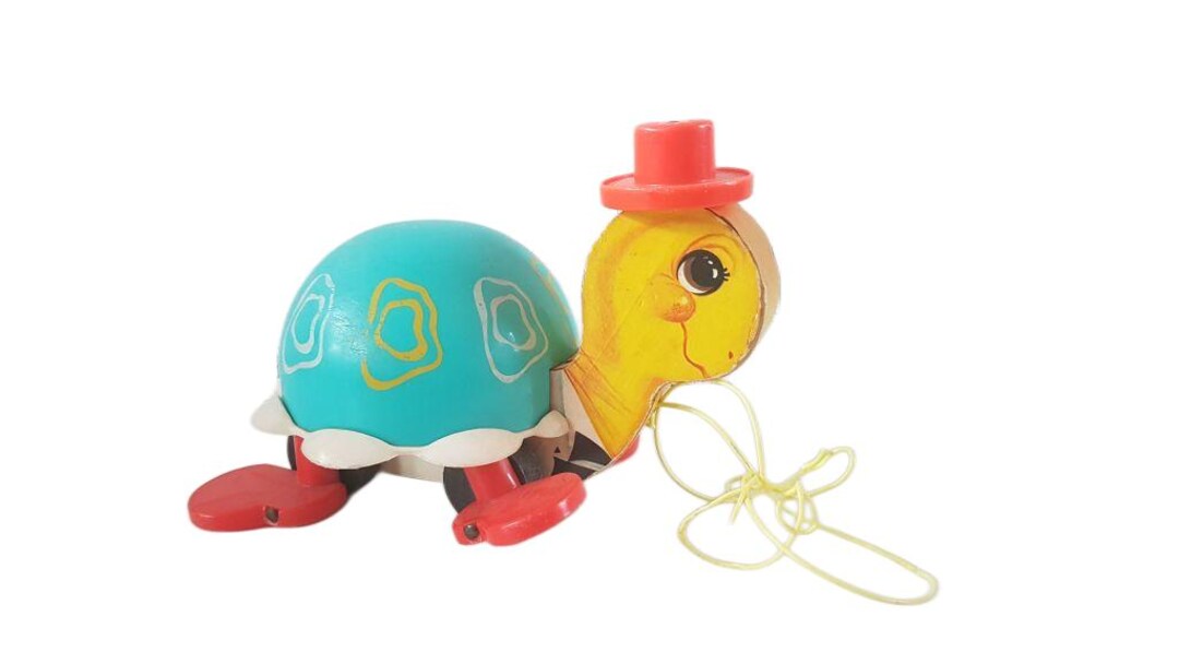 Vintage Fisher Price Tip Toe Turtle #773 - Etsy