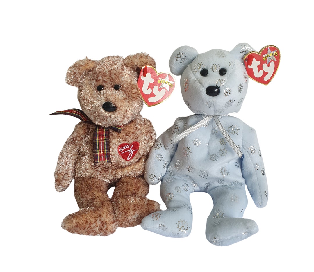 Ty Beanie Baby Bears “flaky” and 'signature Bear' 8.5 Inches - Etsy