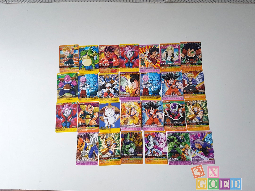 Vintage Japanese Bandai Dragon Ball Z Impact Carddass Cards lot of 27 ...