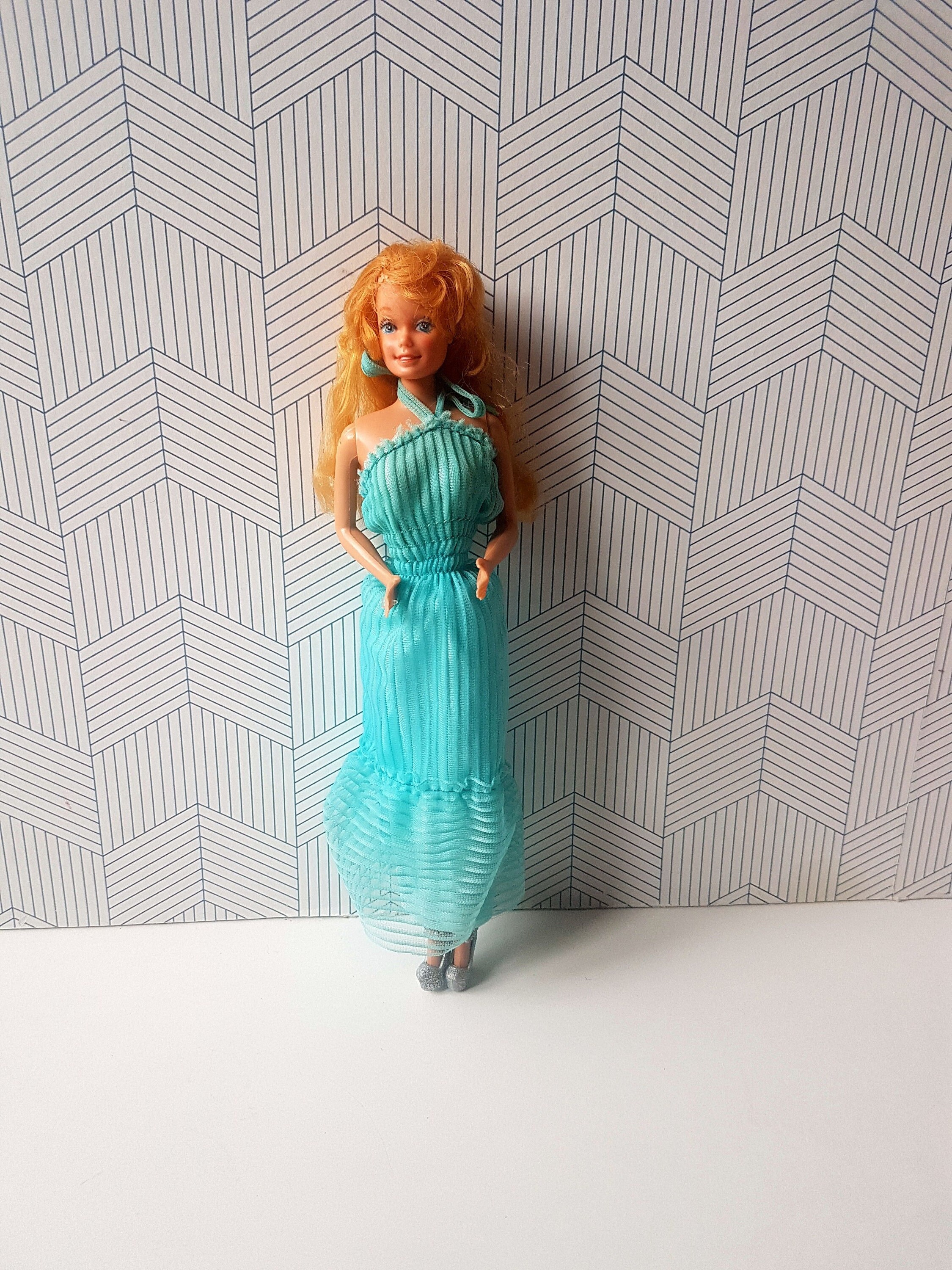 Toys Vintage Mattel blue eyed Barbie wearing a blue flamenco dress Toys ...