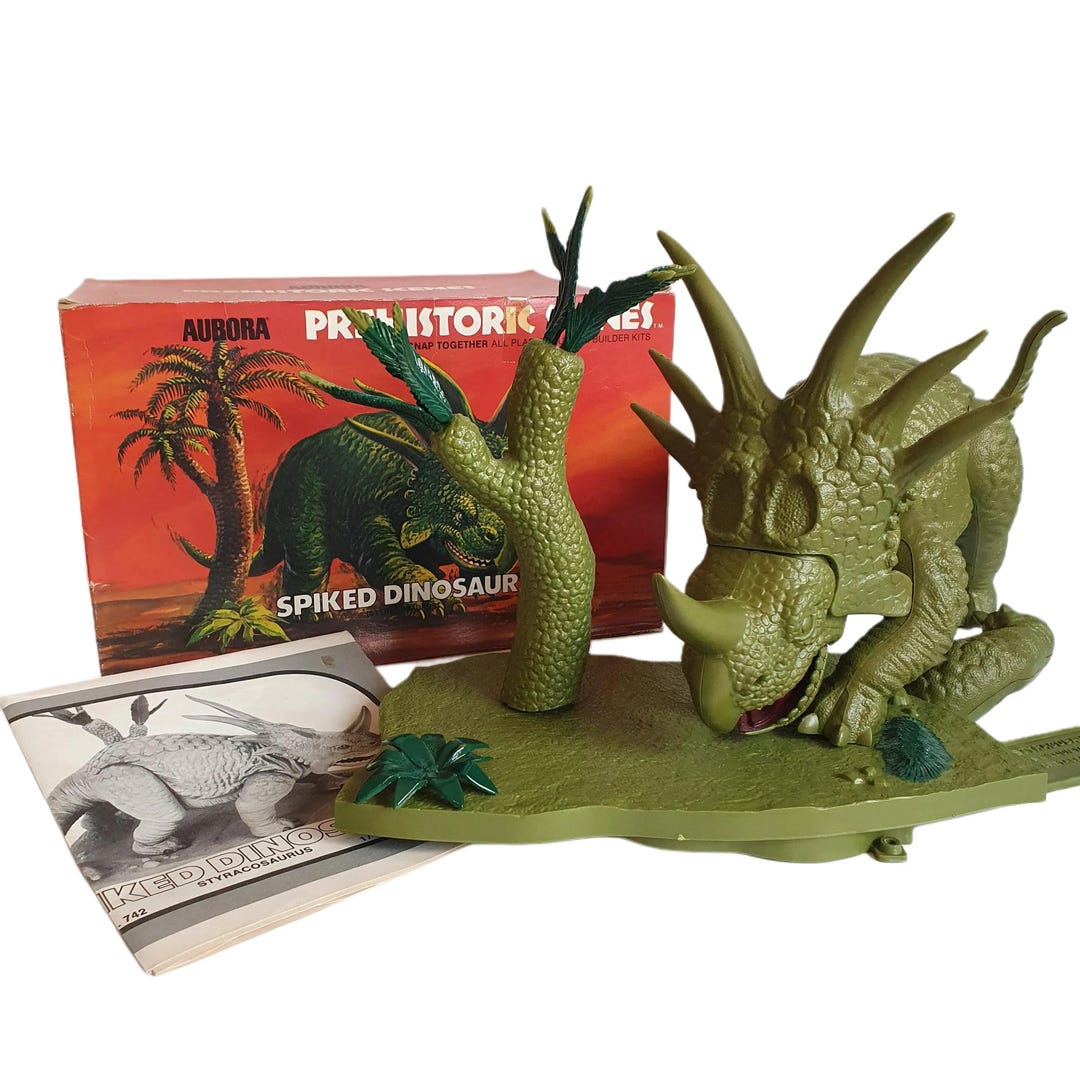 Vintage 1972 Aurora Prehistoric Scenes Spiked Dinosaur Model W/ Box ...