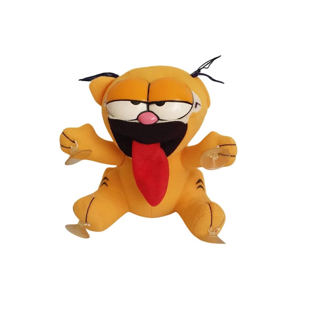 Vintage Garfield Window Cling Plush 7" - Etsy