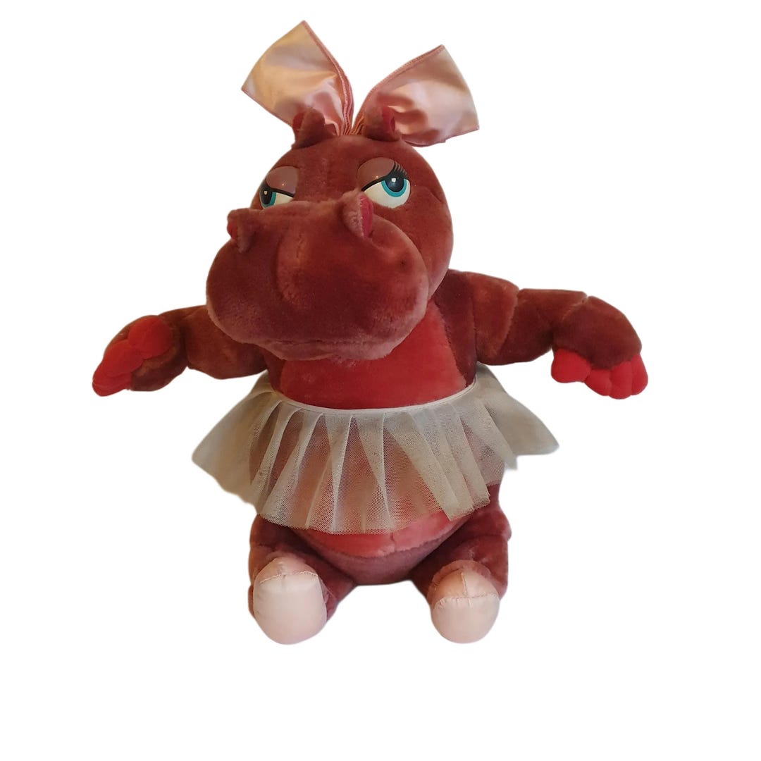 Vintage Disneyland Walt Disney Fantasia Hyacinth Ballerina Hippo Plush ...