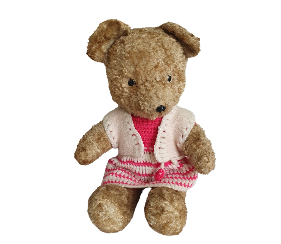 Vintage French Teddy Bear W/ Growler 15" - Etsy