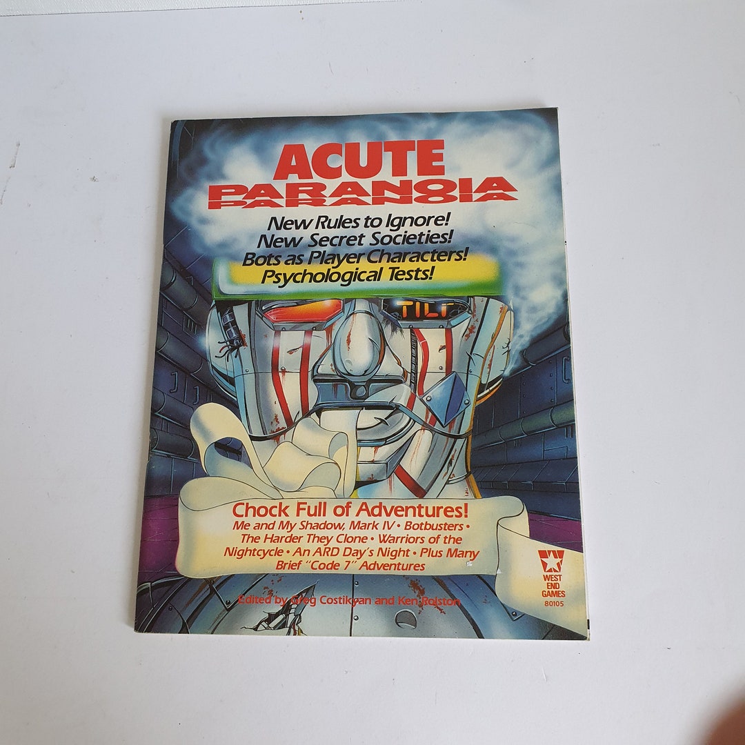 Vintage Acute Paranoia 80105 RPG West End Games 1986 - Etsy