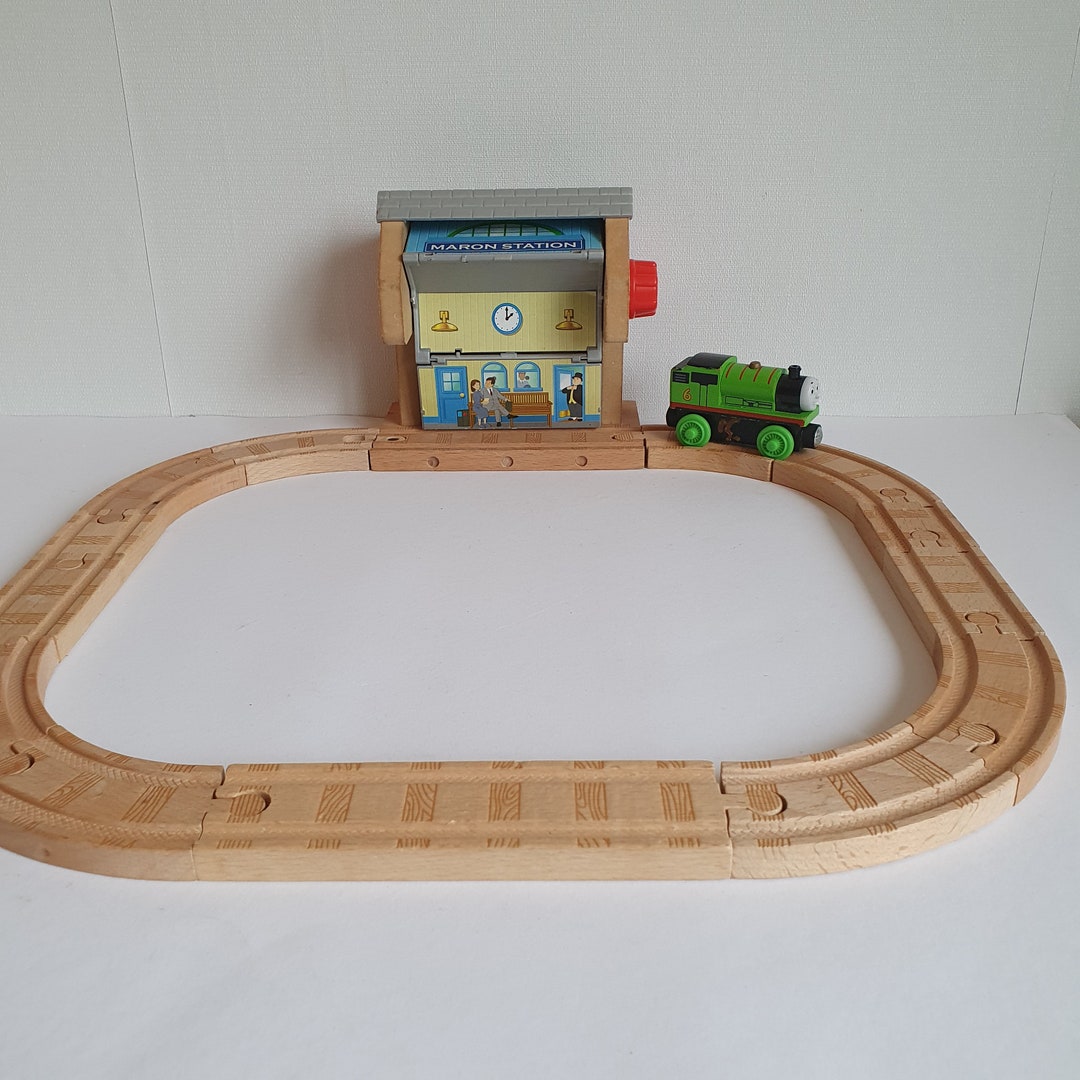 Vintage Thomas Wooden Railway Sodor 3-in-1 Scenes Building W/ Tracks ...