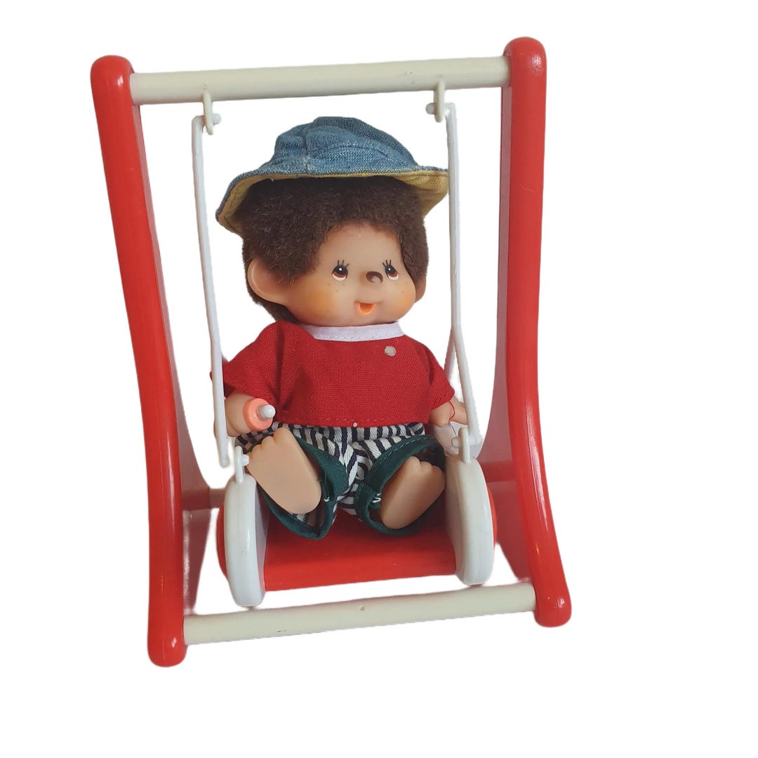 Vintage Mini Sekiguchi Monchichi Chicaboo Doll W/ Swing - Etsy