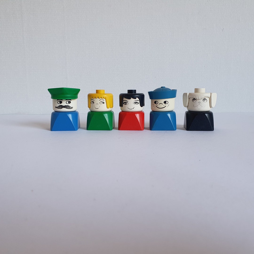 Vintage Lego Duplo Square People Figures lot of 5 - Etsy