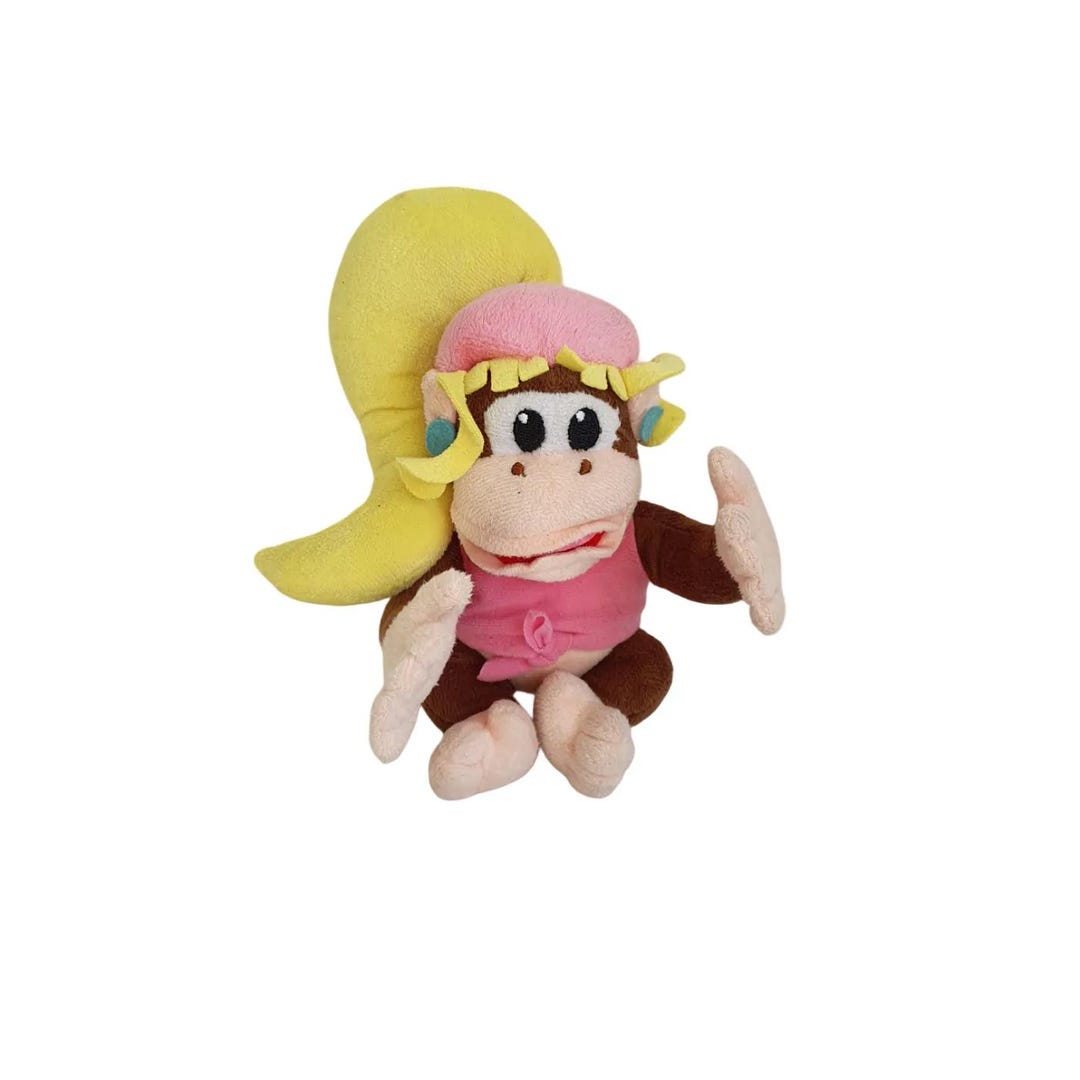 Vintage Nintendo San-eico Super Mario Bros Dixie Kong Plush Toy 7" - Etsy