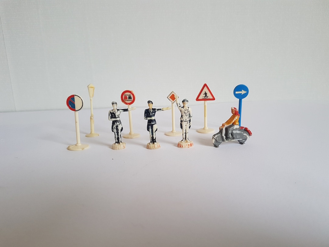 Vintage Siku Traffic Police Road Signs Scooter and Street Light - Etsy