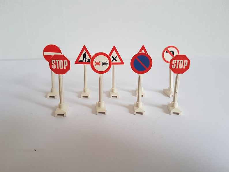 Vintage Lego Road Signs (lot of 9) - Etsy