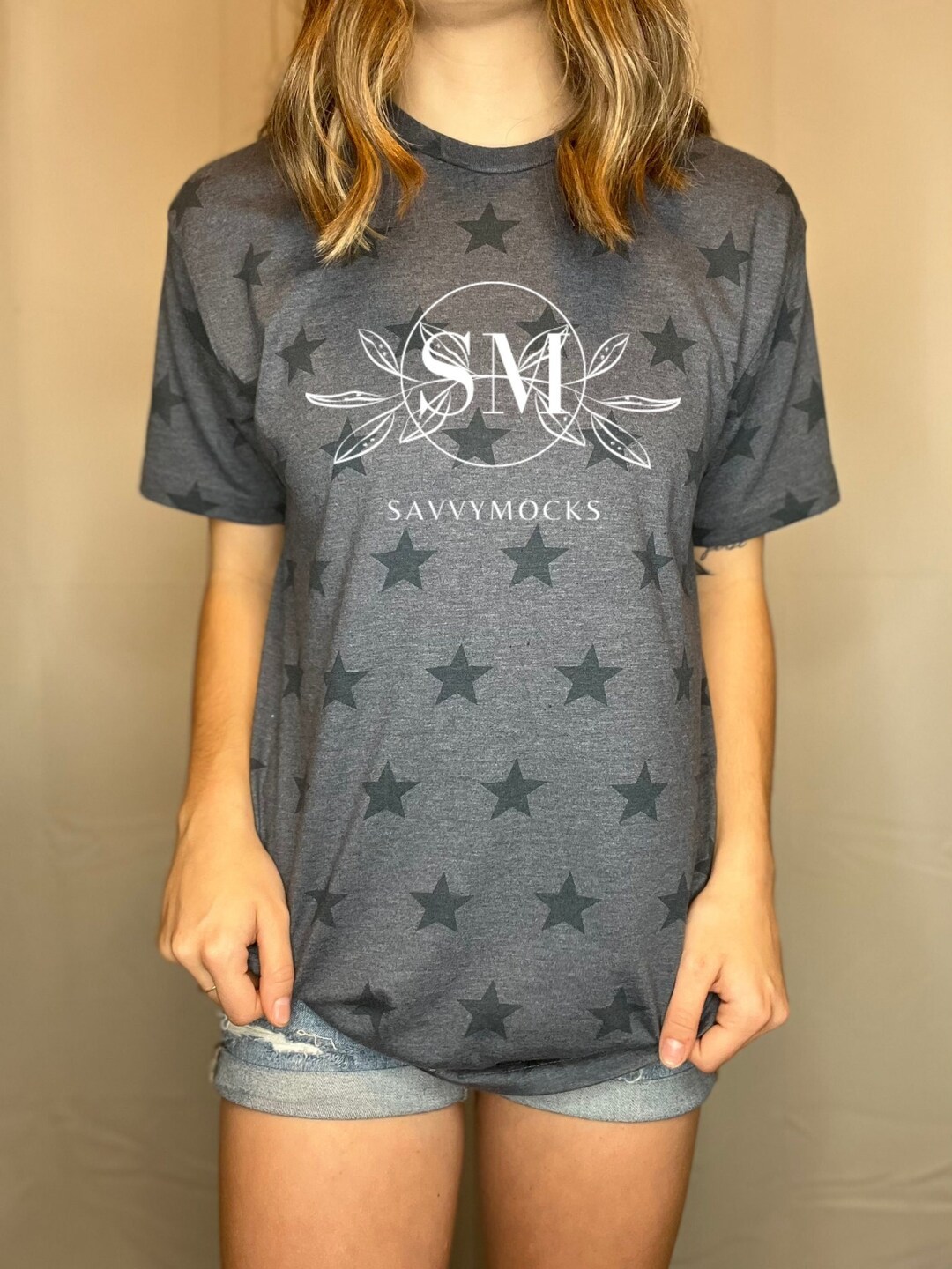 Code Five 3929 Denim Star - Savvymocks - Model Mockup - Etsy