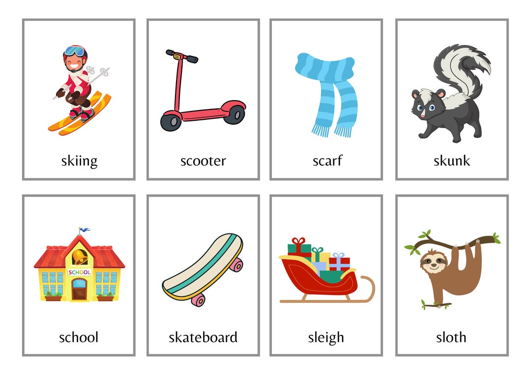 S Blend Flashcards - Etsy