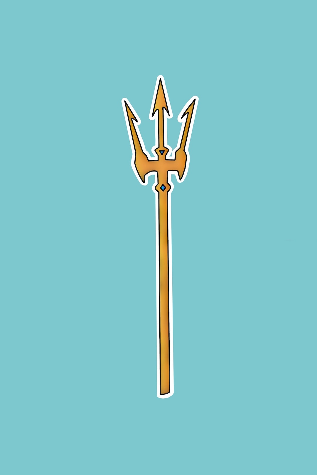 Percy Jackson Trident Vinyl Sticker - Etsy