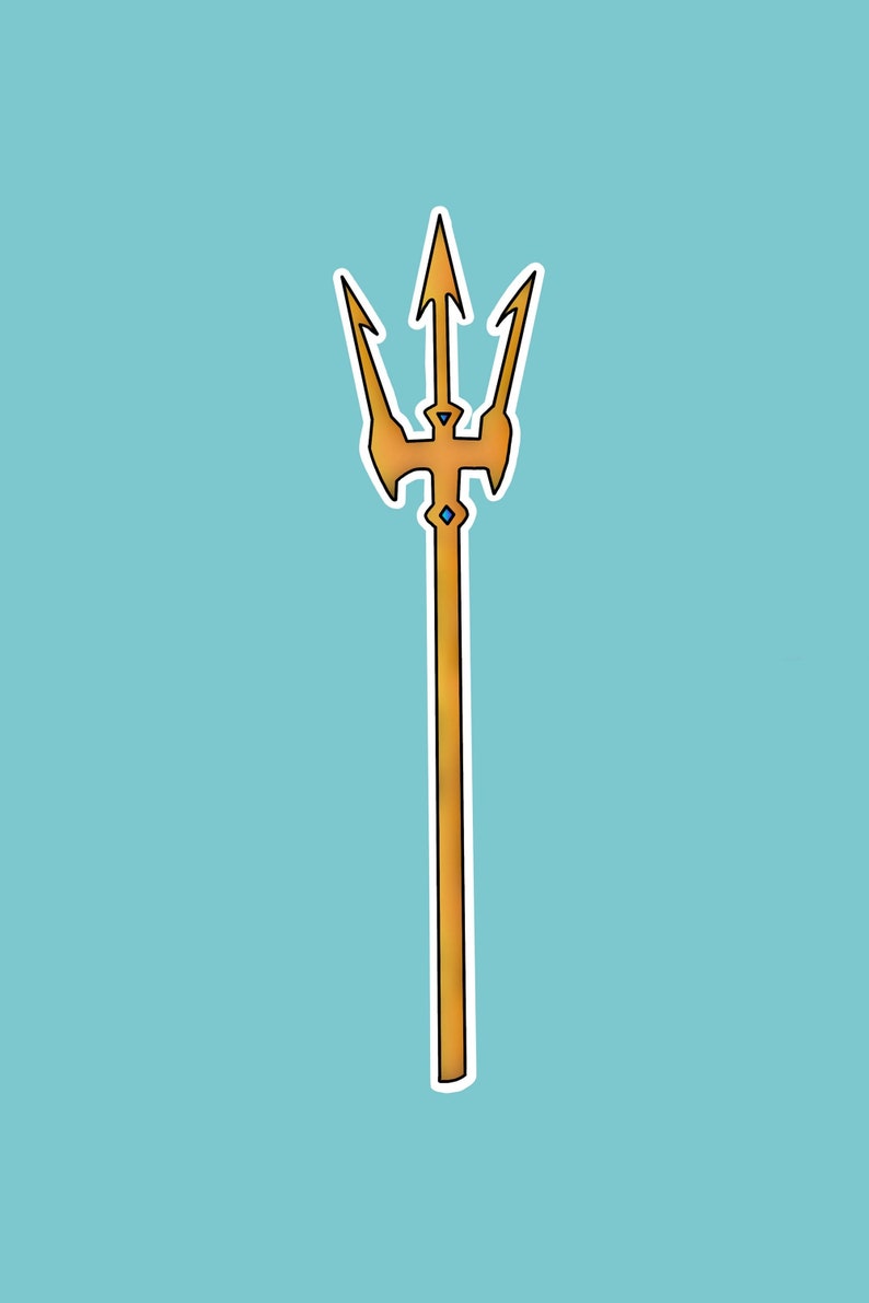 Percy Jackson Trident Vinyl Sticker - Etsy