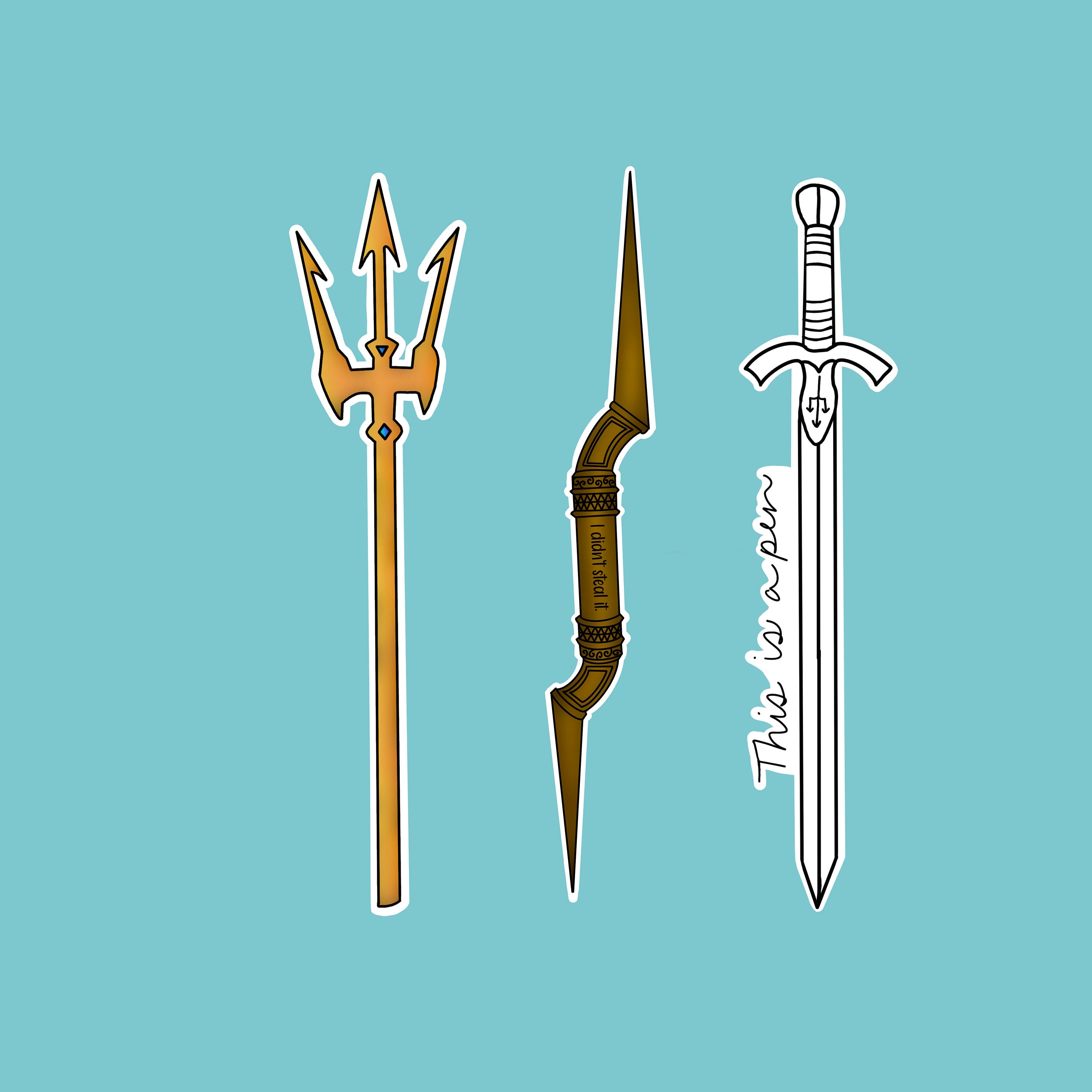 Percy Jackson Vinyl Sticker Pack - Etsy