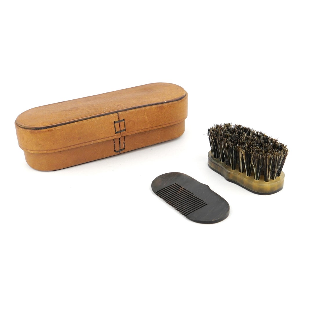 CARL AUBÖCK Beard Care Set Made of Horn in a Leather Case Design ...