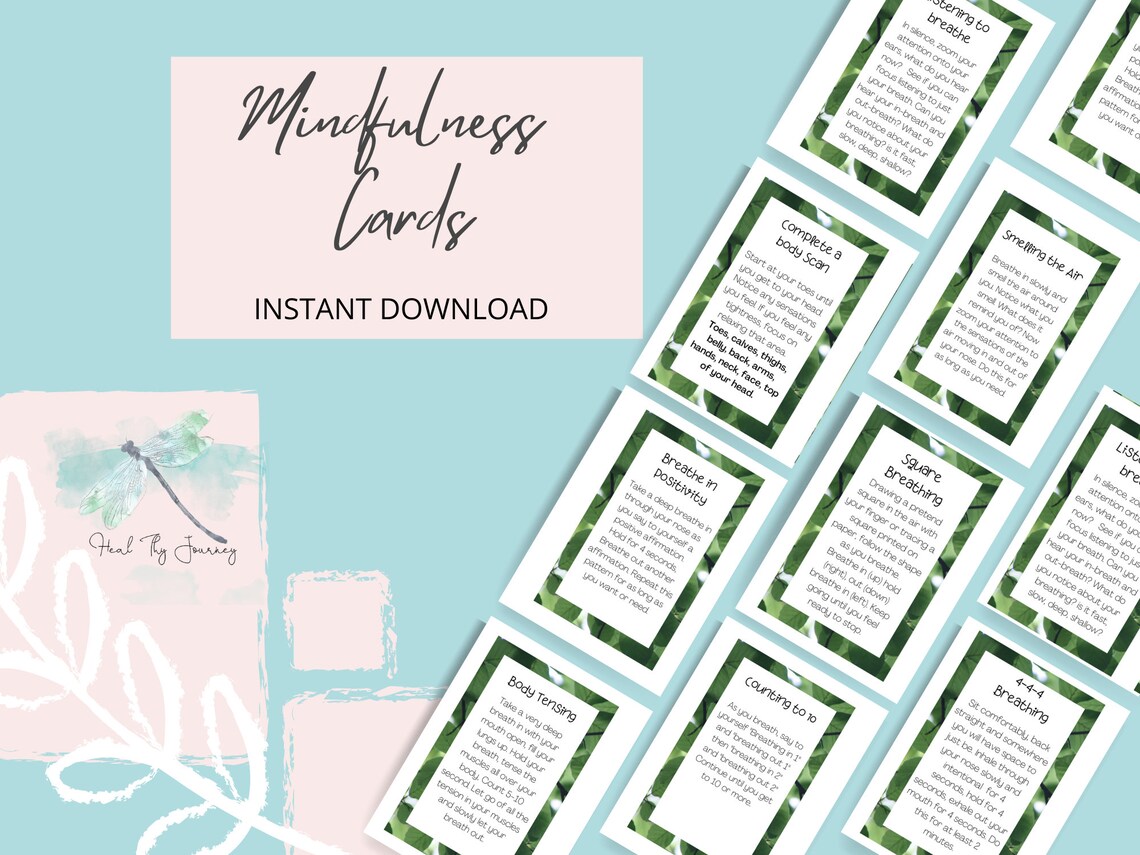 Mindfulness Cards Printable - Etsy