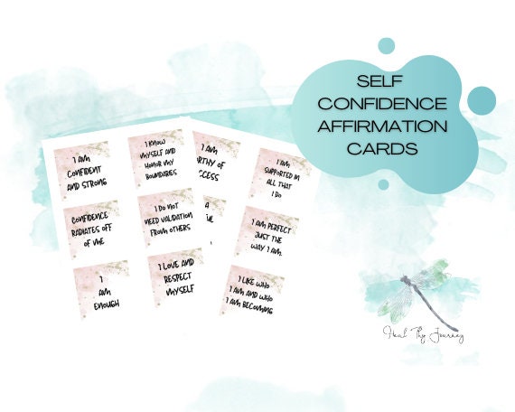 Self Confidence Affirmation Cards | Etsy