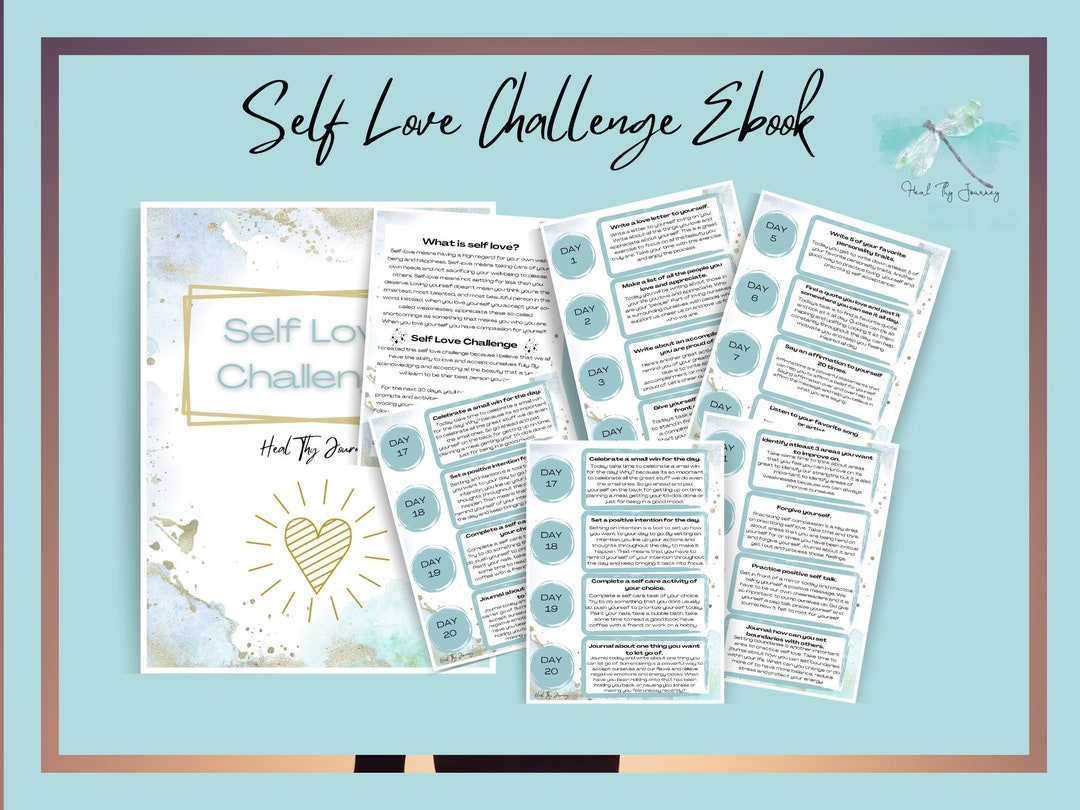 Self-love Ebook, Printable Self-love Challenge, Love Yourself Workbook ...