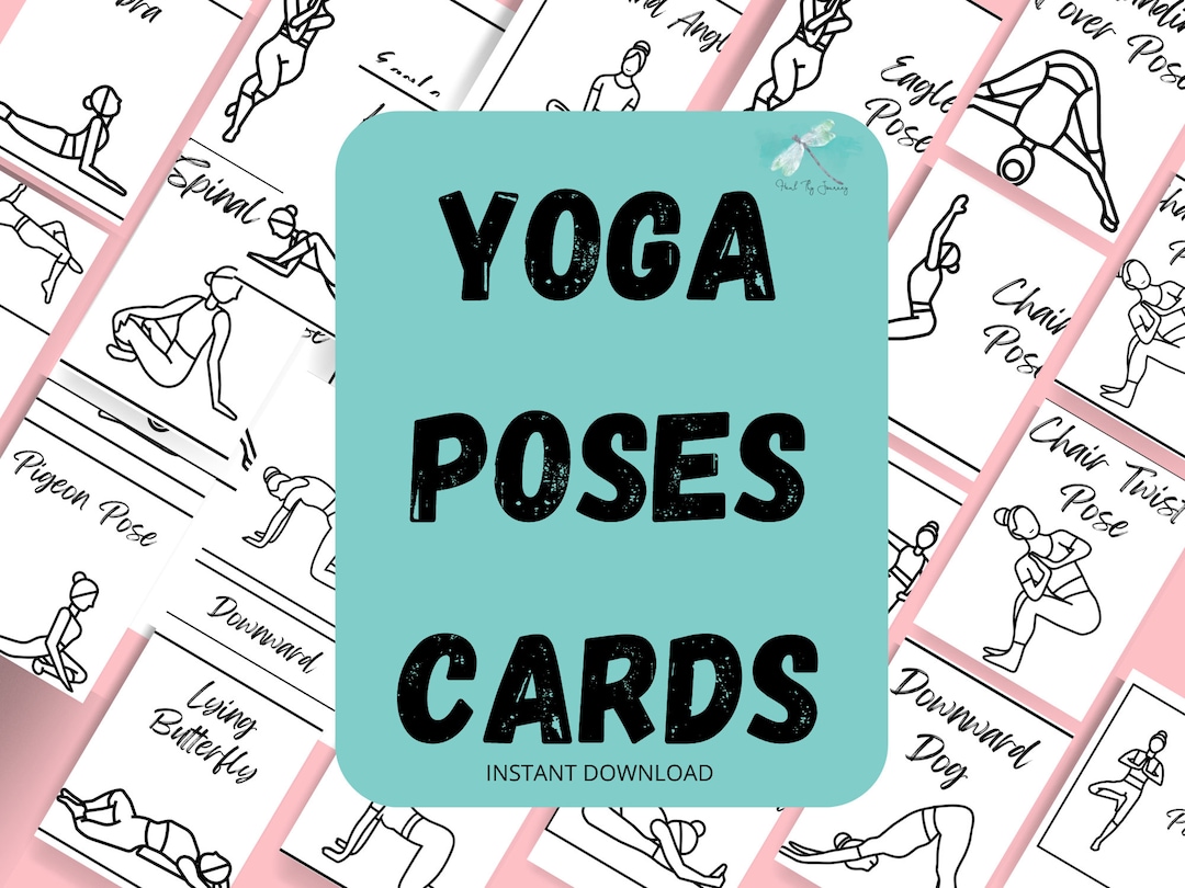 Yoga Cards Printable, Easy Yoga Poses, Yoga Meditation - Etsy