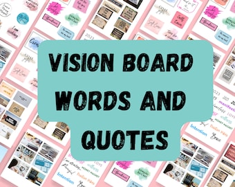 Inspiring Vision Board Set | Quotes and Photography | Printable Vision ...