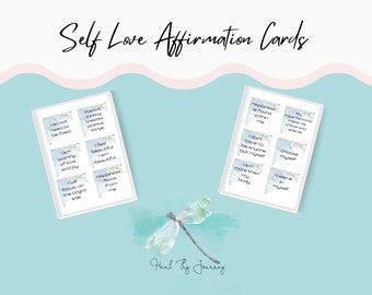 Self Love Affirmation Cards, Set of 20 Skill Cards, Encouragement Cards ...