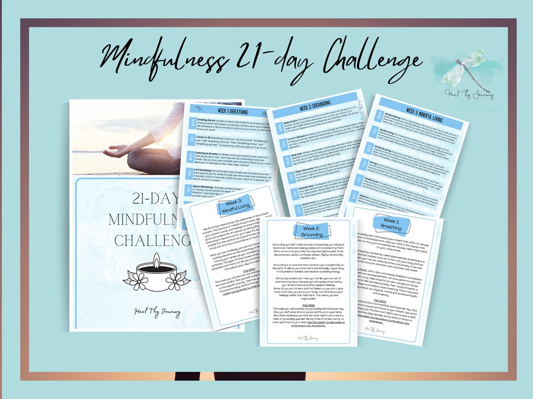 Mindfulness Challenge Ebook, 21-day Challenge, Mindful Living, - Etsy