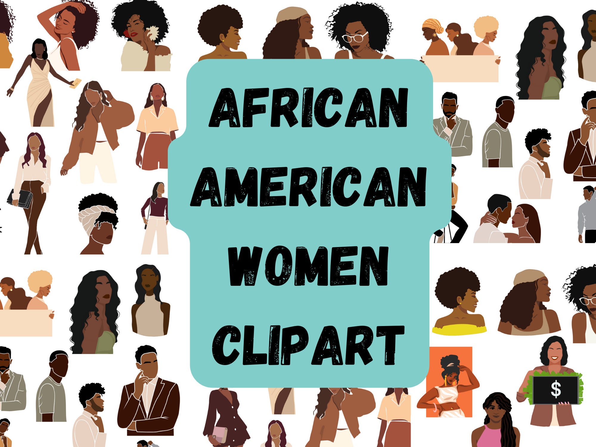 African American Women Clipart - Etsy