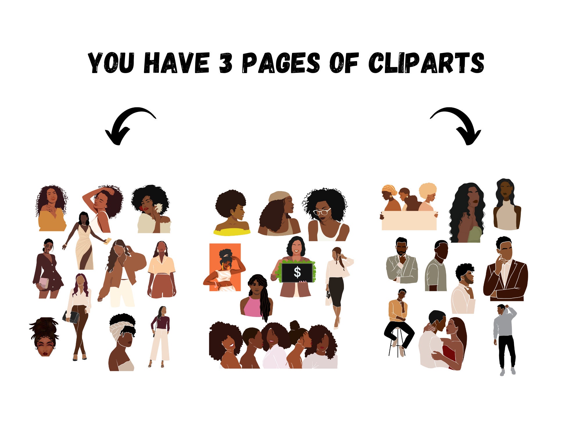 African American Women Clipart - Etsy