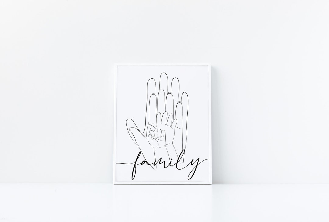 Family Line Art, Family Line Drawing, One Line Drawing, Minimalist ...