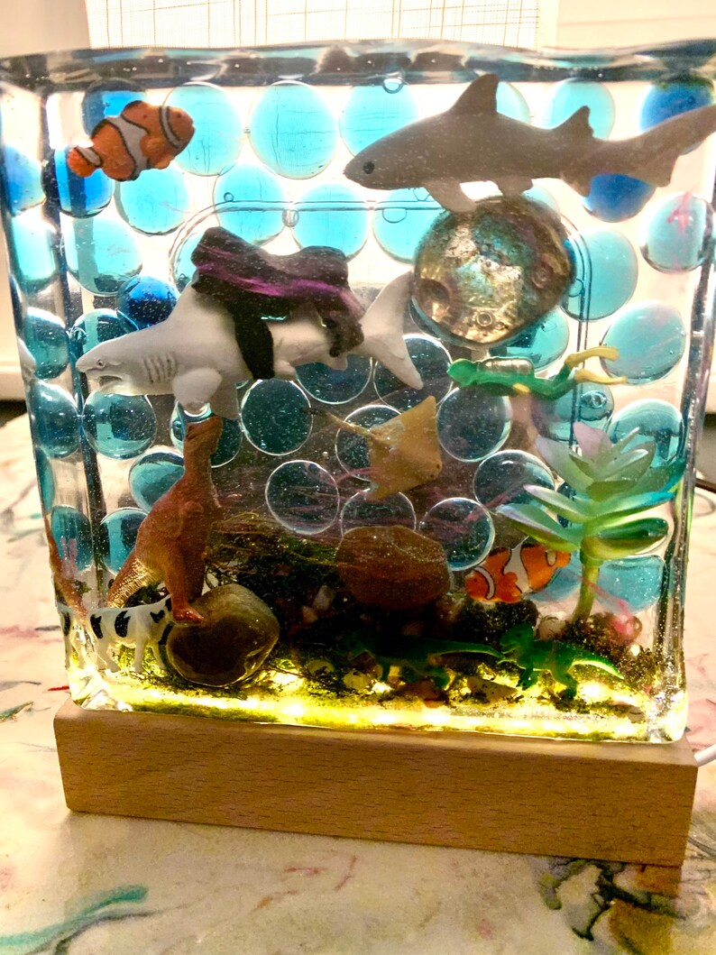 Diorama Lamp 3D Epoxy Resin Light Weirdcore Decor Gamer | Etsy