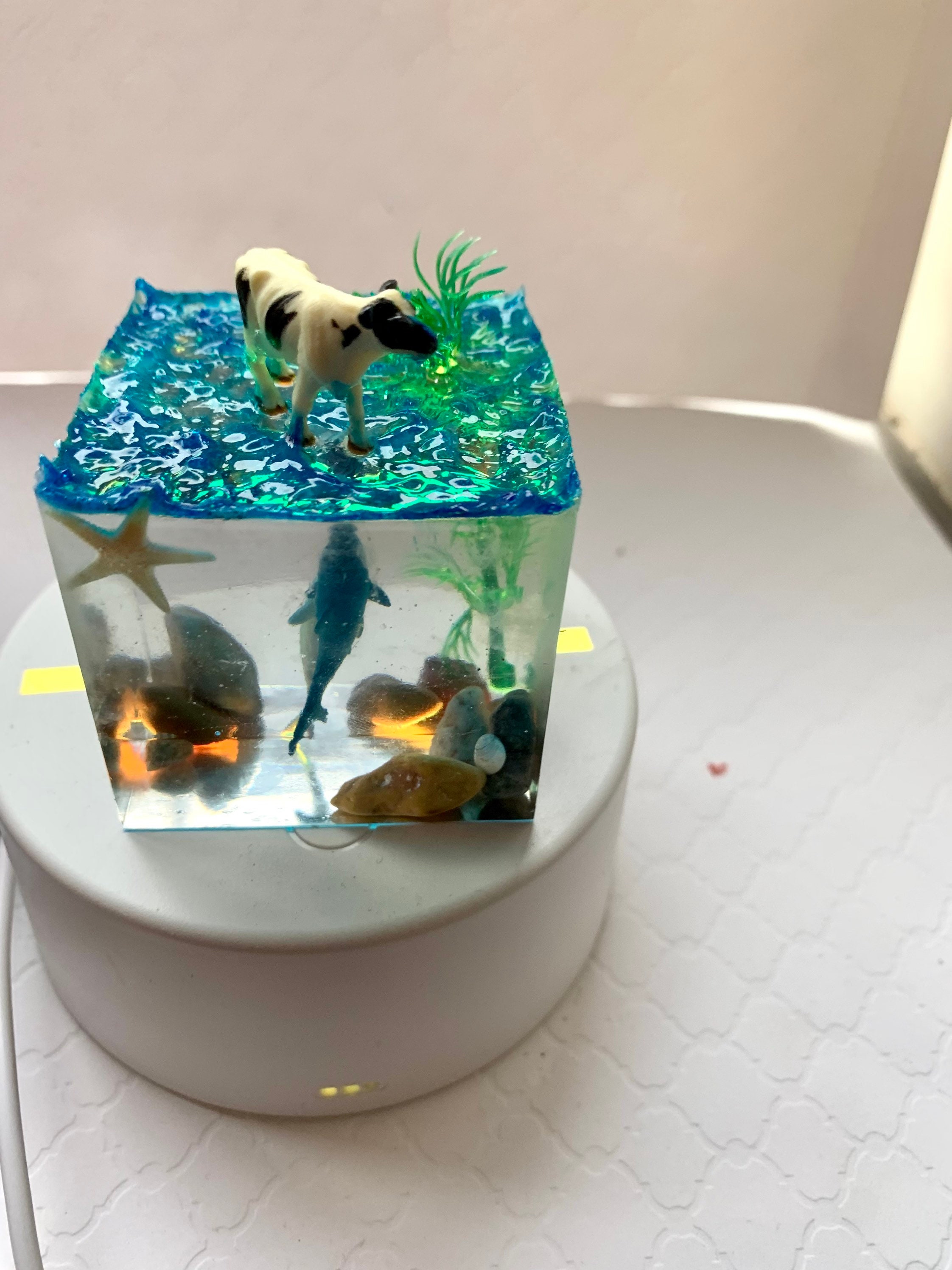 Weirdcore Resin Shark Lamp Diorama Lighting Epoxy Resin - Etsy