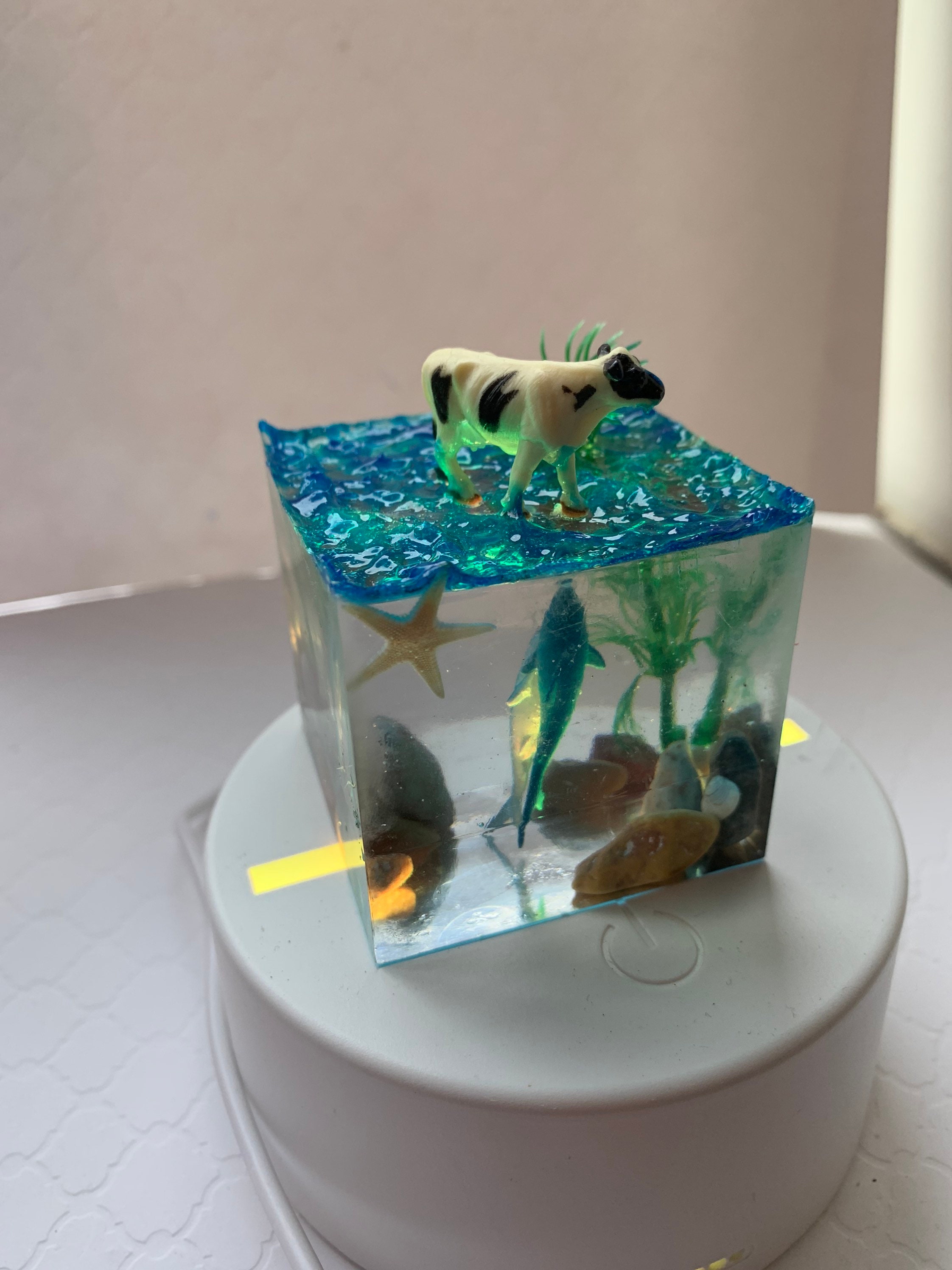 Weirdcore Resin Shark Lamp Diorama Lighting Epoxy Resin - Etsy
