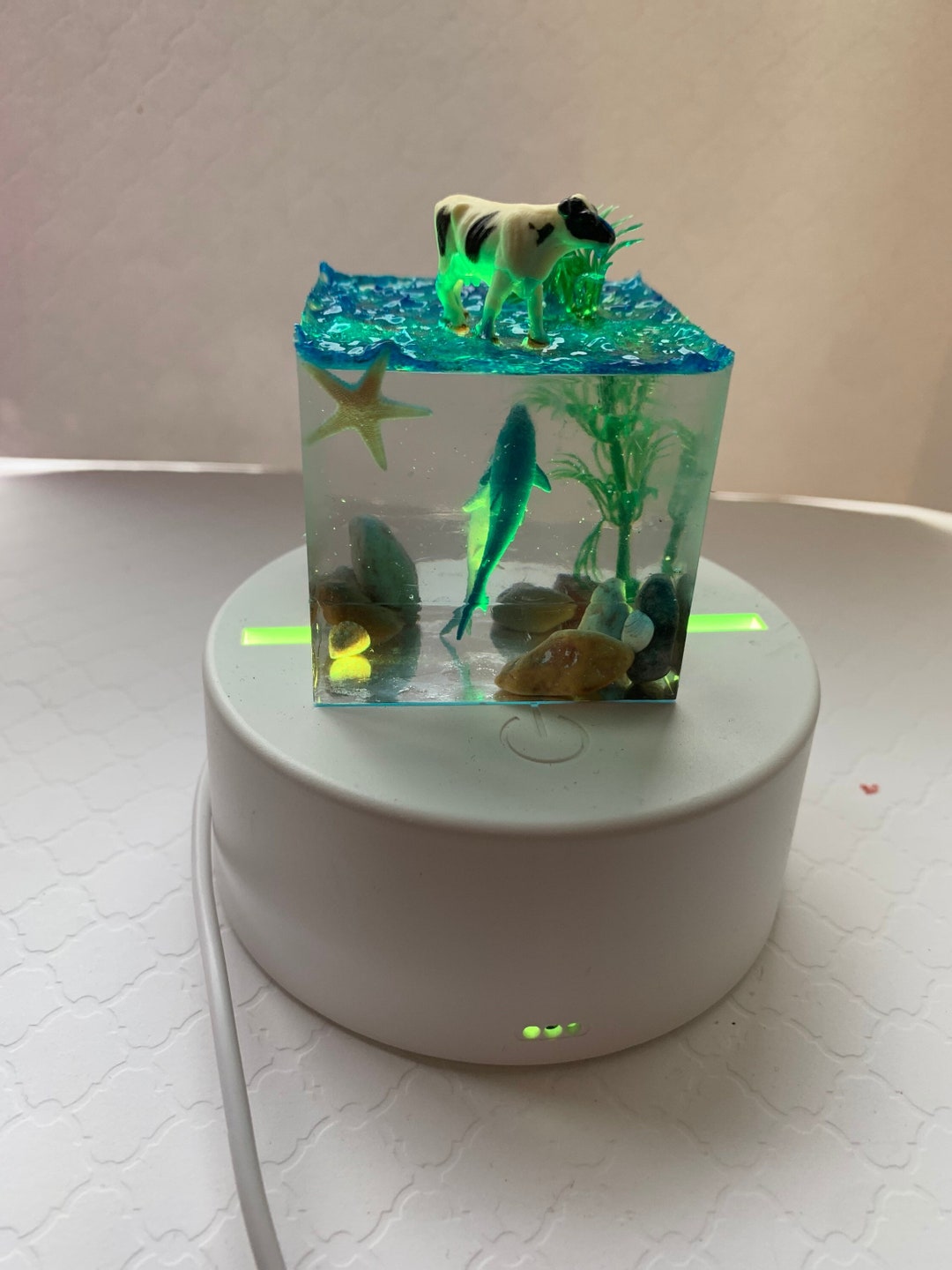 Weirdcore Resin Shark Lamp, Diorama Lighting, Epoxy Resin, Gamer Gifts ...
