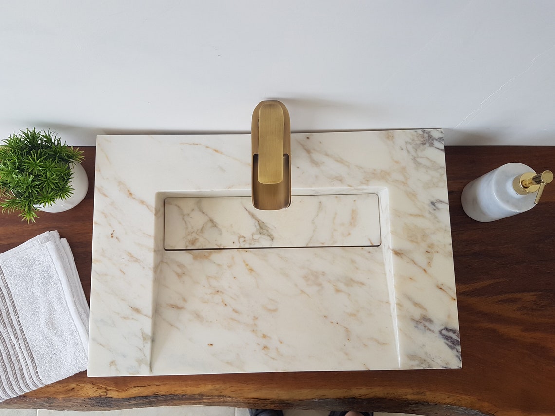 Hand Carved Black Marble Ramp Sink: Modern Bathroom Vanity - Etsy