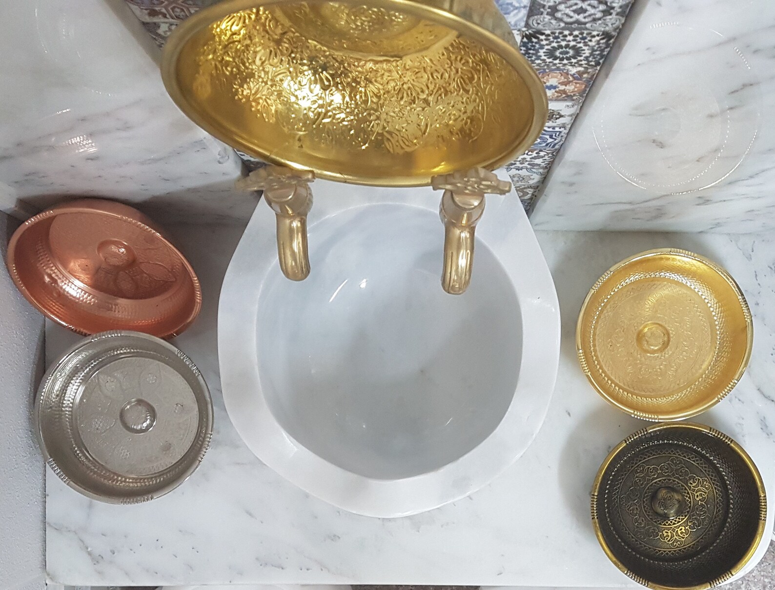 Turkish Bathroom Sink, Turkish Hammam Sink, Spa Sink, Flowering Melon ...