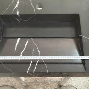 Hand Carved Black Marble Ramp Sink: Modern Bathroom Vanity - Etsy