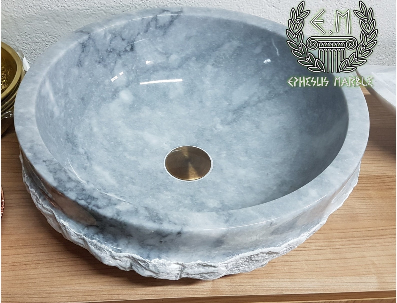 Sink Vanity Vessel Sink Stone Sink Gray Marble Sink - Etsy